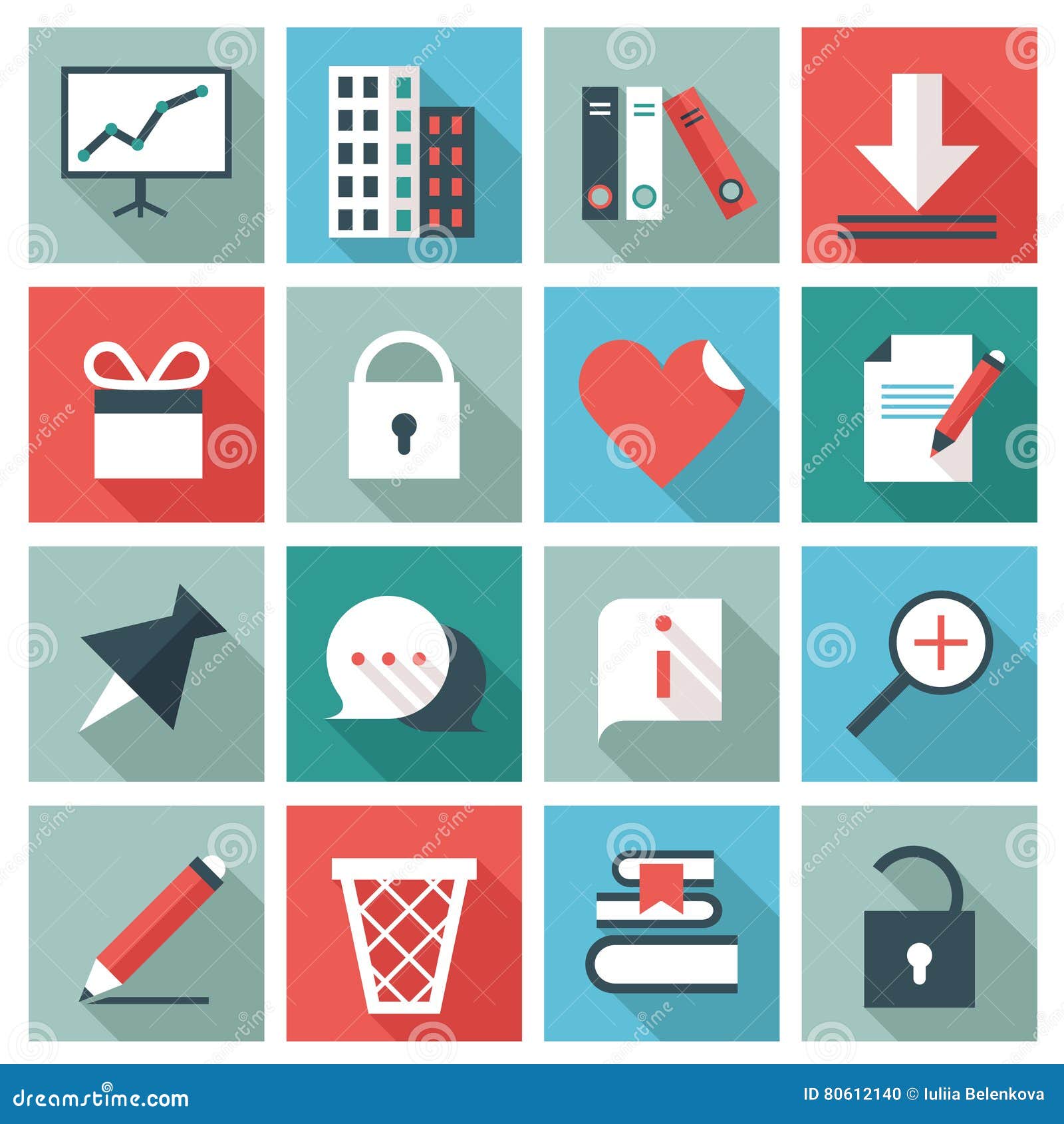 Office icons stock vector. Illustration of message, info - 80612140