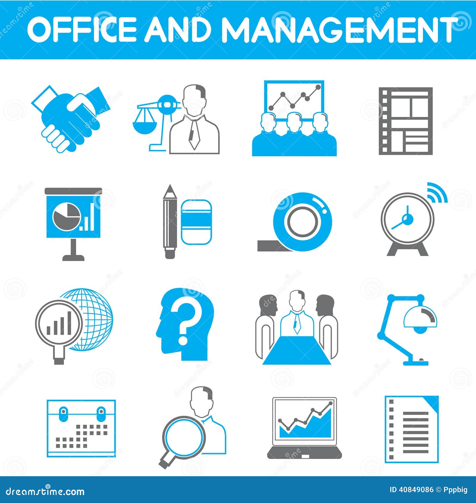 Office icons stock illustration. Illustration of calendar - 40849086