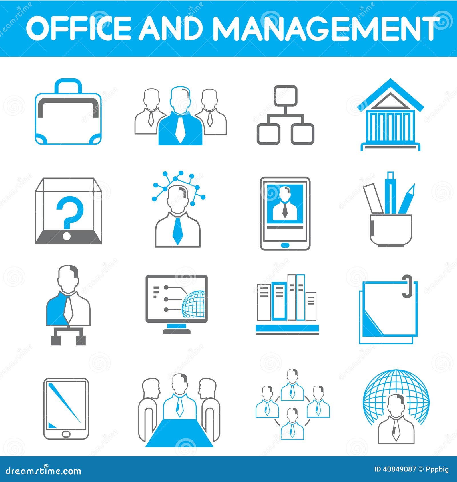 Office icons stock illustration. Illustration of fair - 40849087