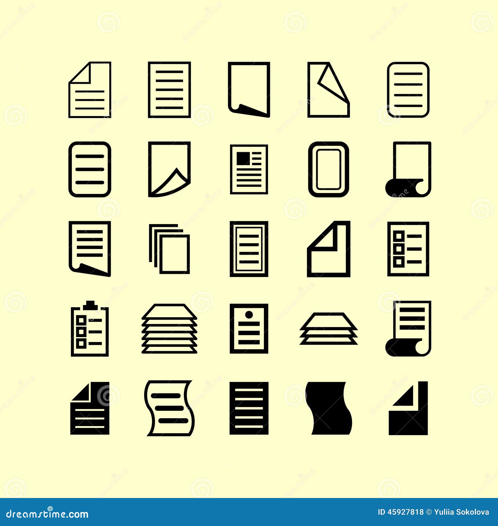 Office icons stock vector. Illustration of blank, icons - 45927818