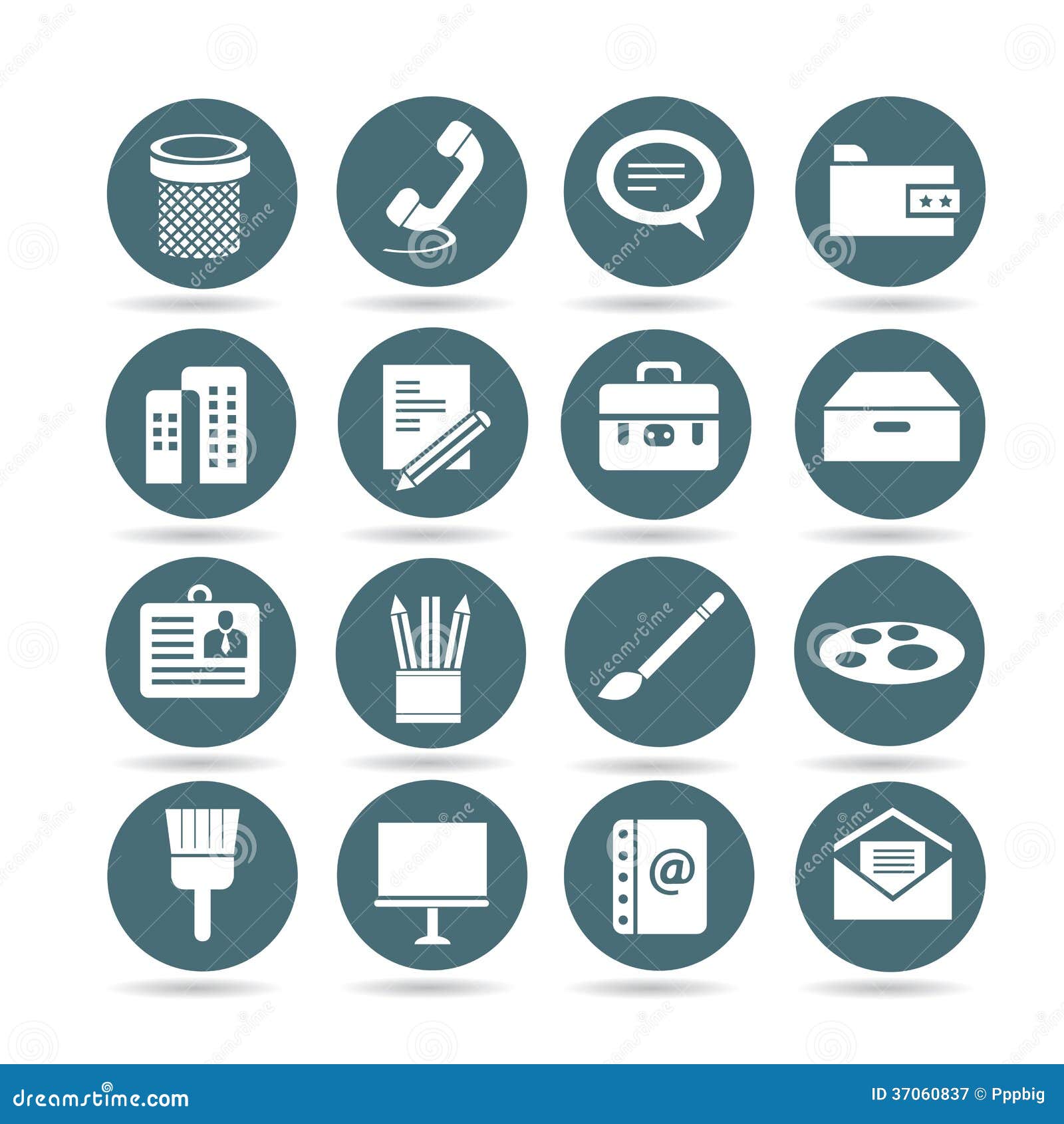 Office icons, web buttons stock illustration. Illustration of button ...