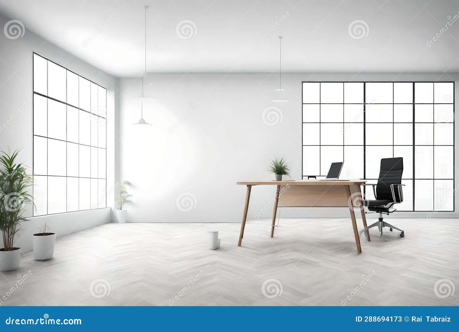 A Office Indoor View with Chair and Table in it Stock Image - Image of ...