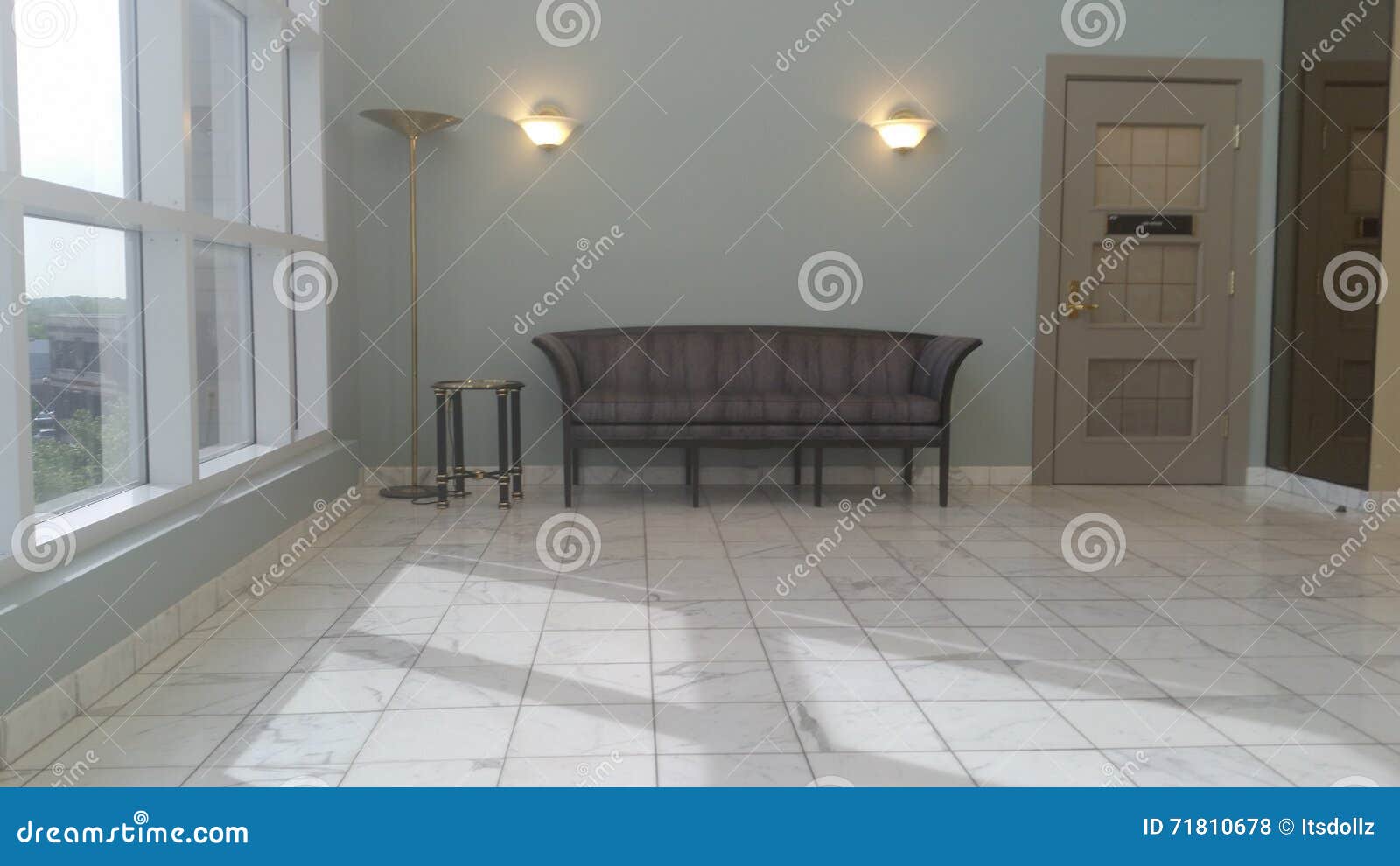 Office Indoor Waiting Area Decor Stock Photo - Image of architectural ...