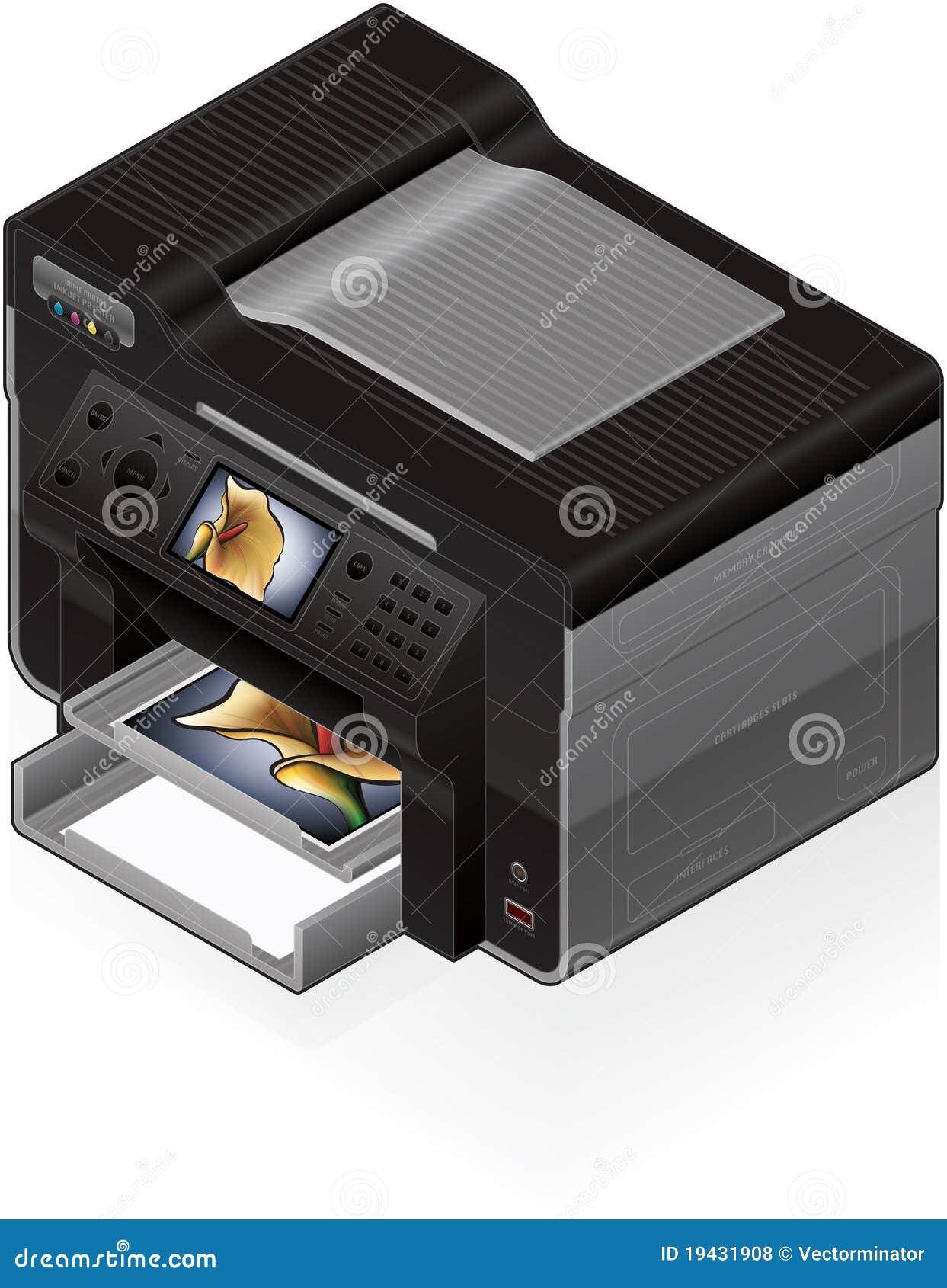 InkJet Printer Vector Illustration | CartoonDealer.com #18698610