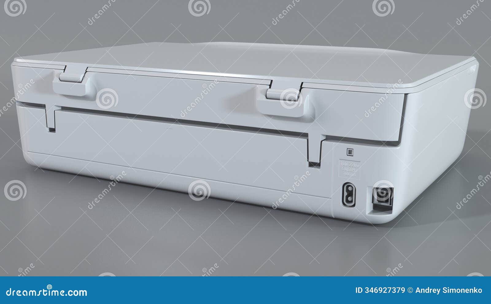 Office Inkjet Printer Electronic Power Socket Stock Image - Image of ...