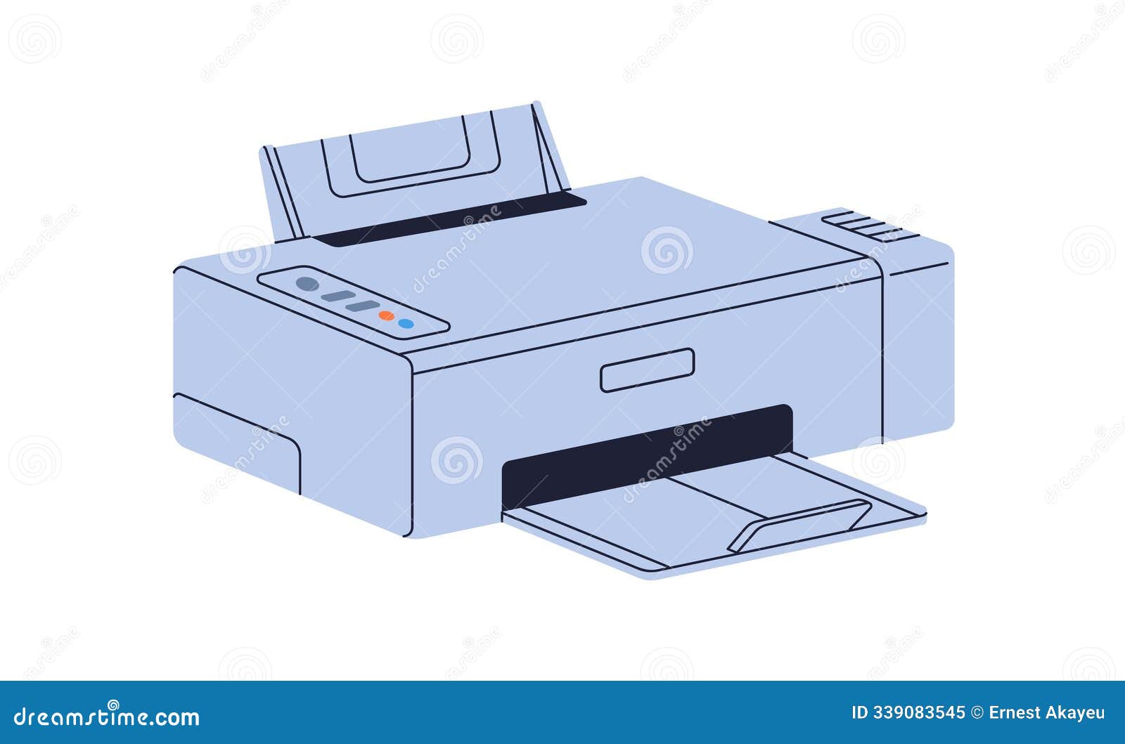 Office Inkjet Printer for Printing Documents. Printout and Paper Copy ...