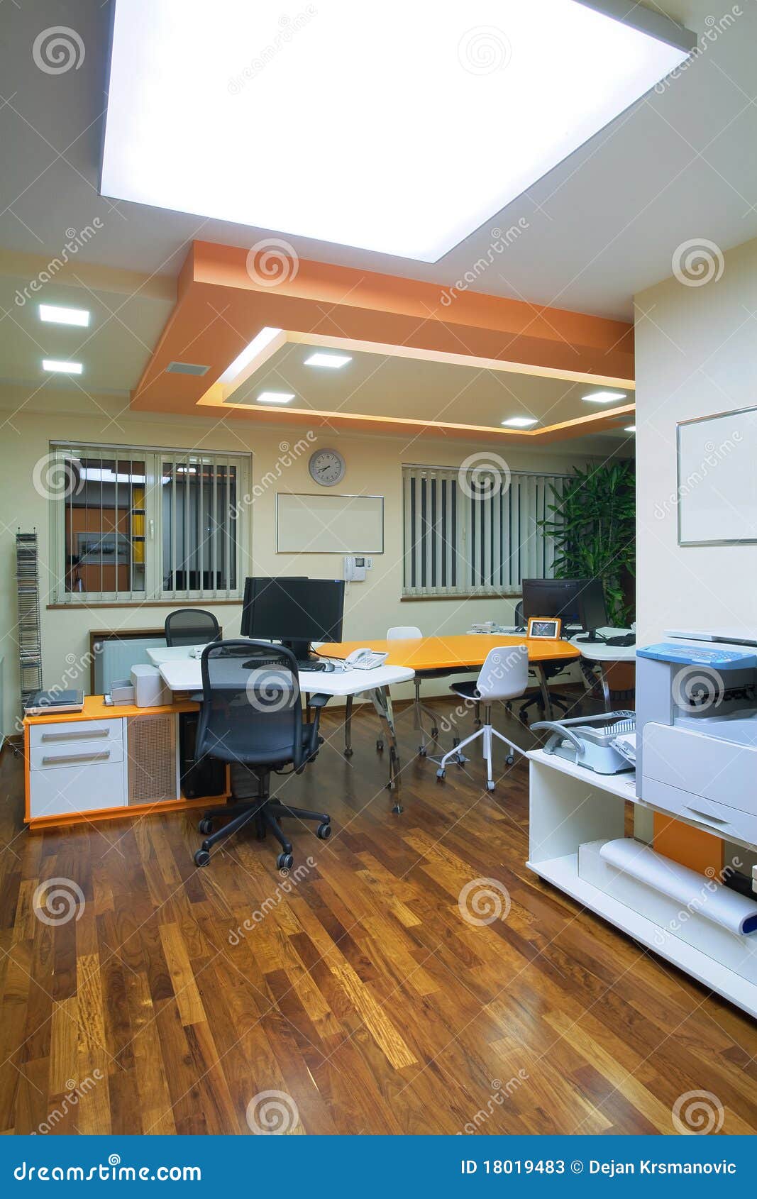 Office interior stock image. Image of interior, desk - 18019483