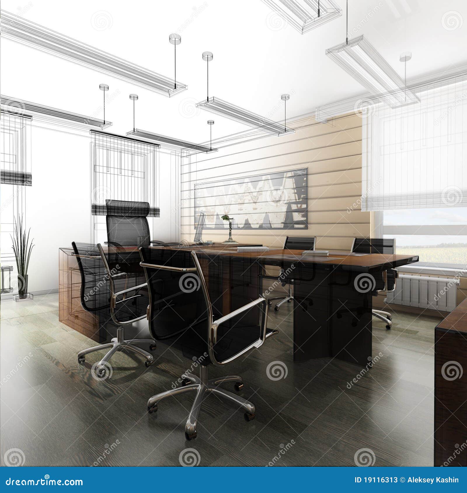 Office interior stock image. Image of painted, study - 19116313