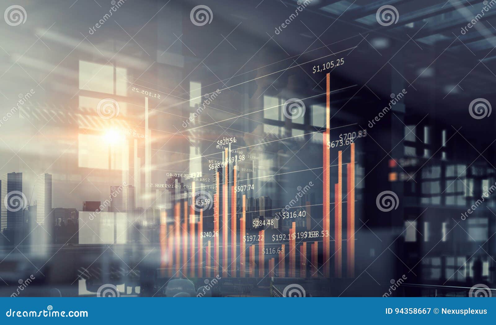 Office Interior with Graphs and Diagrams Stock Image - Image of ...