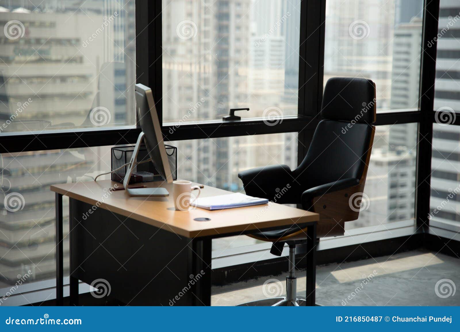 Office Interior with a Table and Chairs. Stock Image - Image of ...