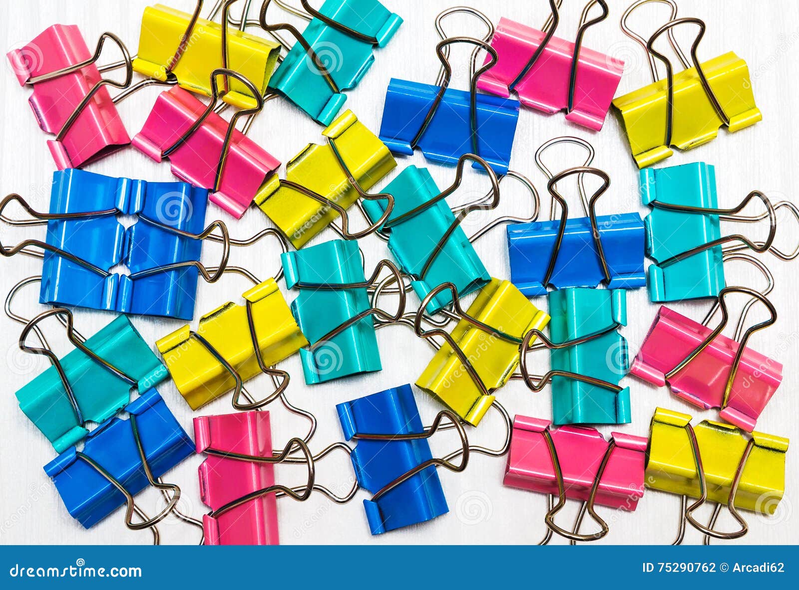 Office items, paper clips stock photo. Image of white - 75290762