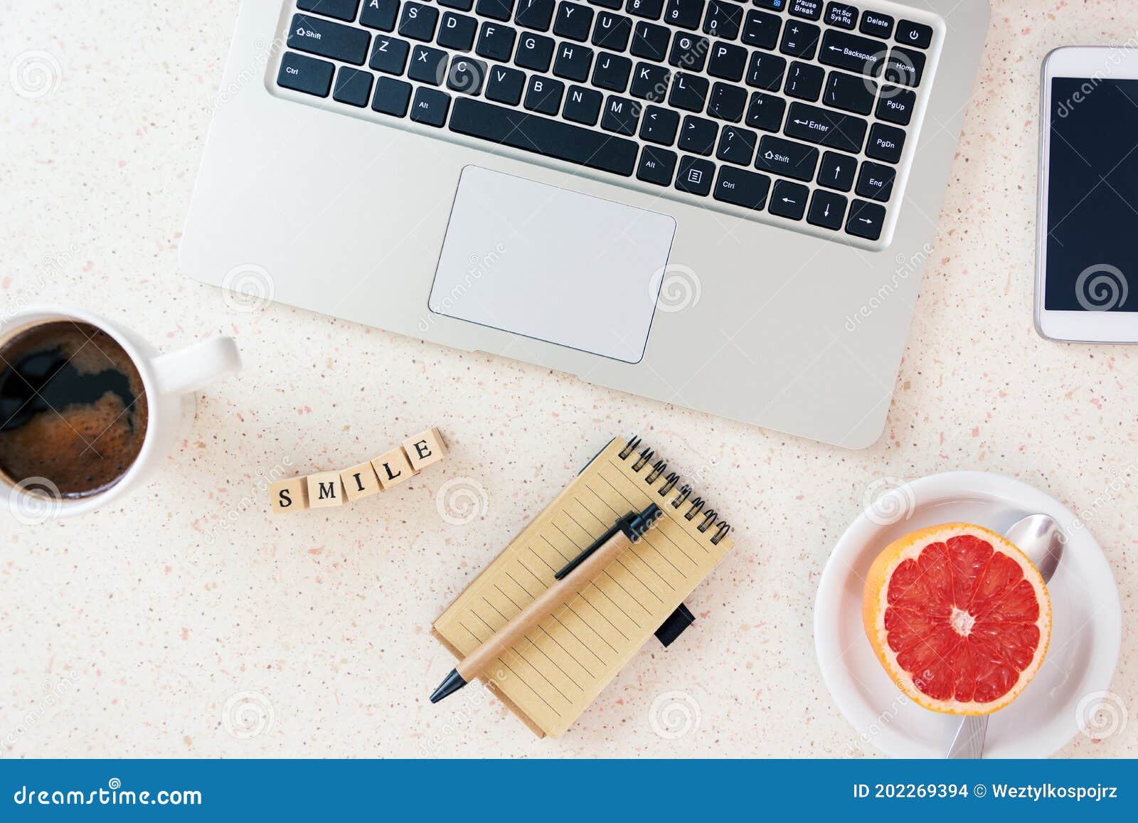 Office items on the table stock photo. Image of communication - 202269394