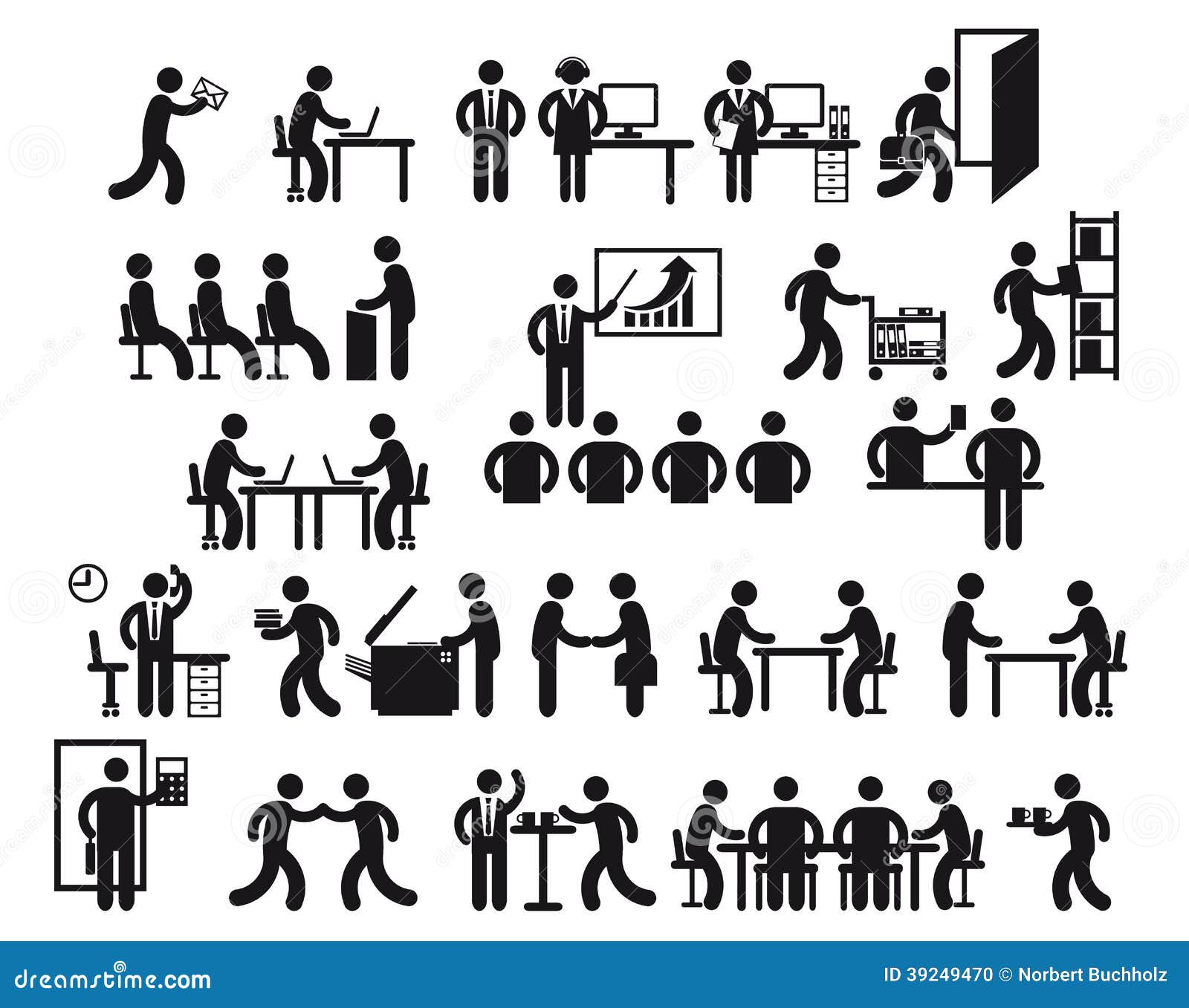 Office jobs stock vector. Illustration of office, people - 39249470