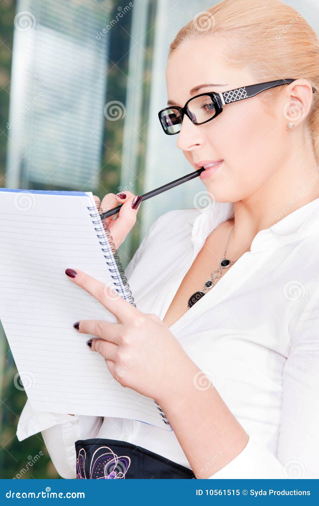 Office lady stock image. Image of gorgeous, lovely, collar - 10561515