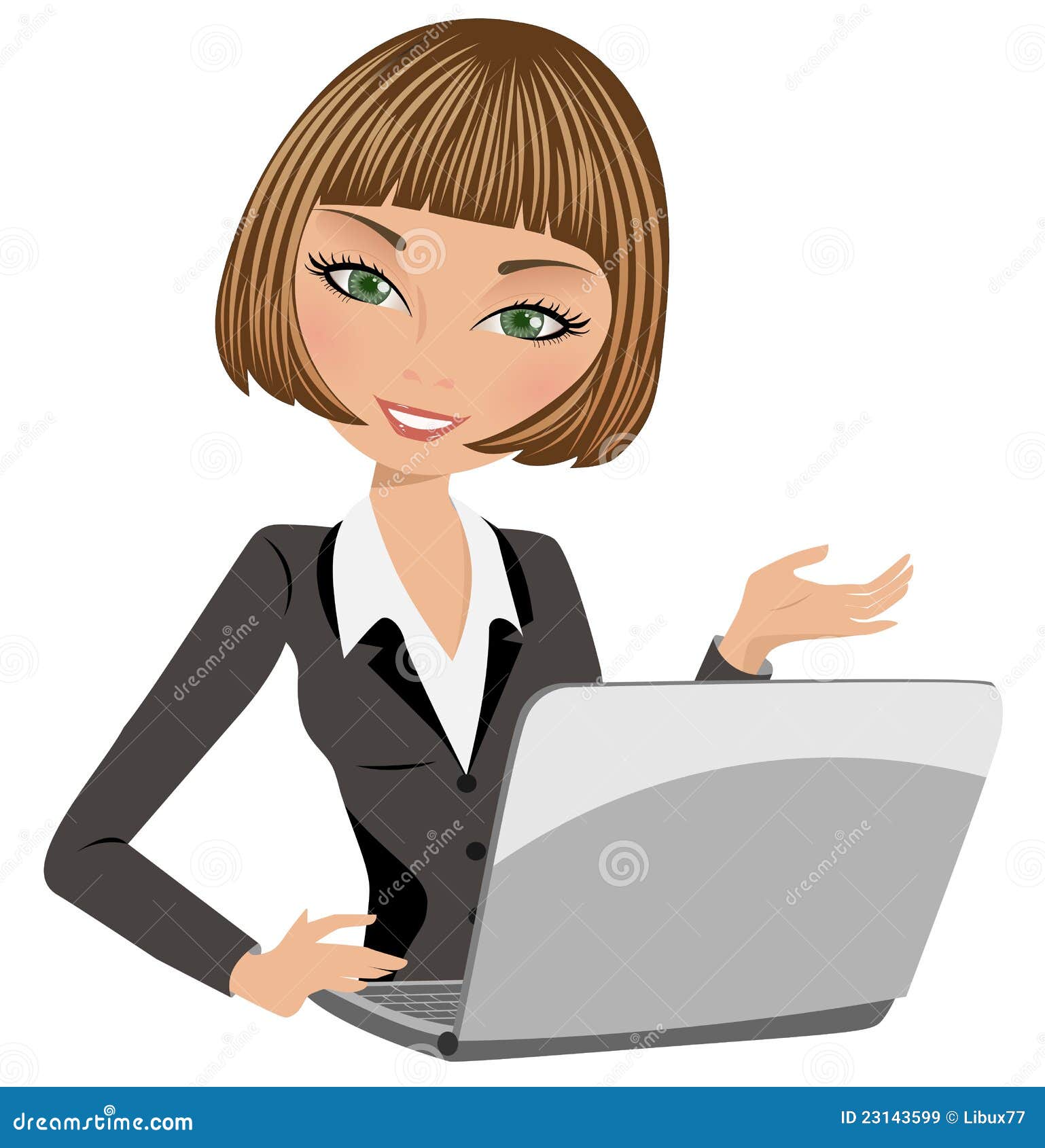Office lady stock vector. Illustration of cutout, adult - 23143599