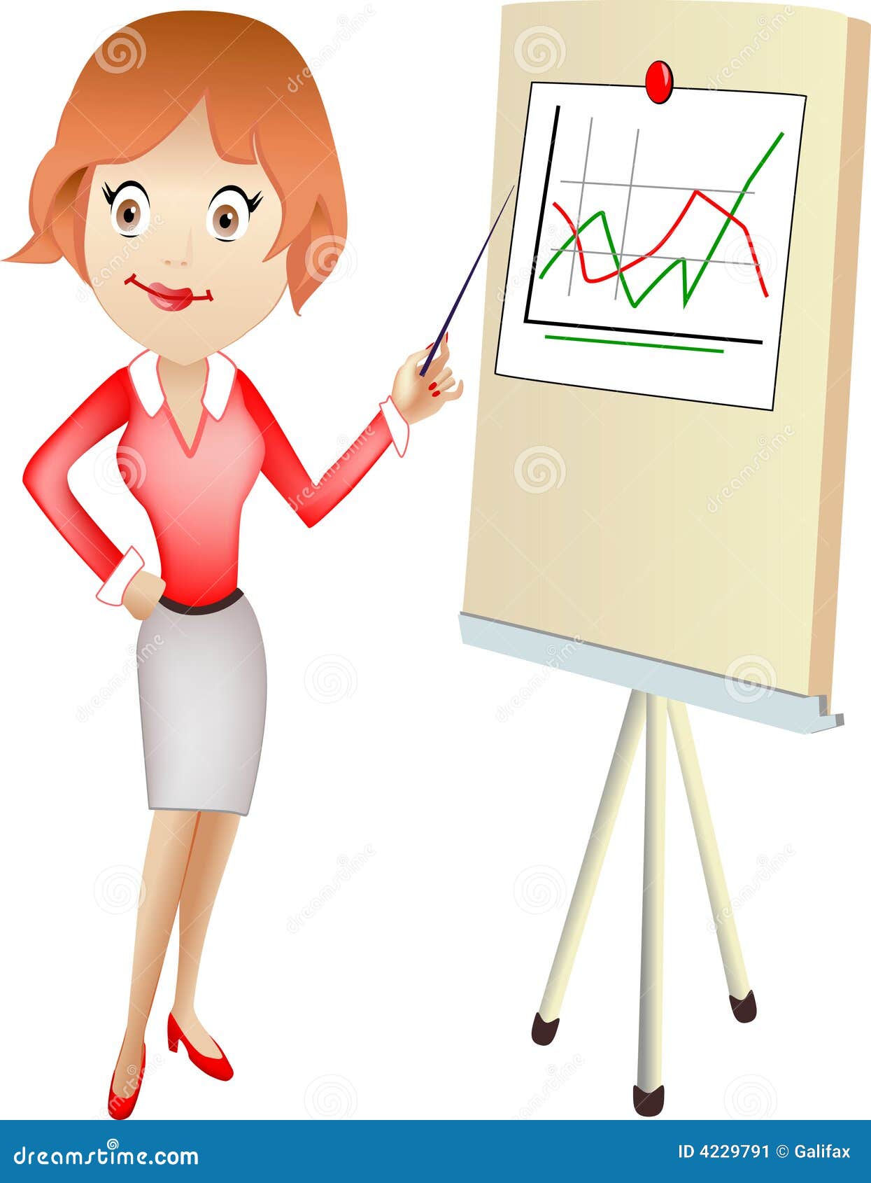 Office Lady - Set Of Comic Worker Concepts Vector Illustrations Royalty ...
