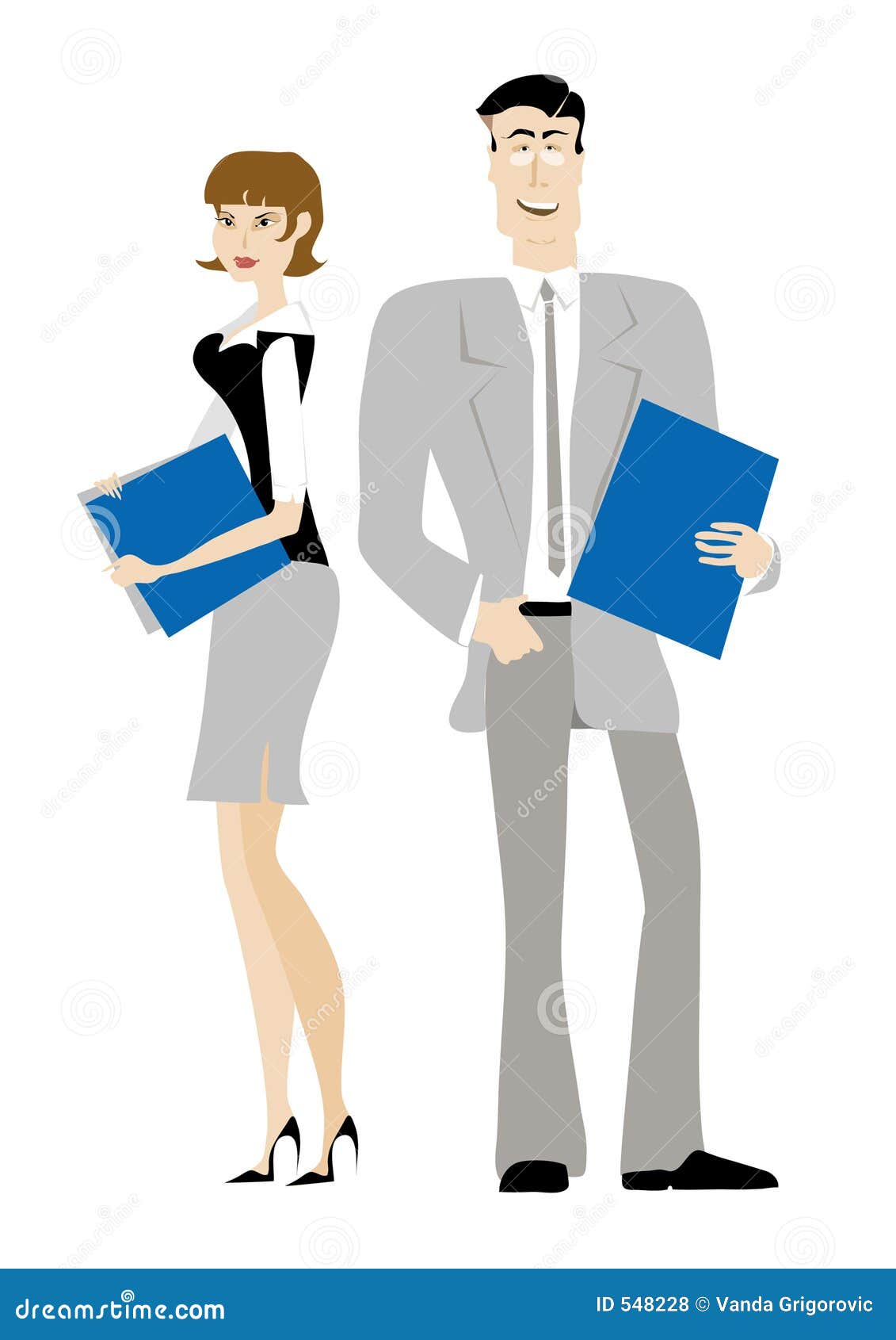 Office lady office man stock illustration. Illustration of hair - 548228