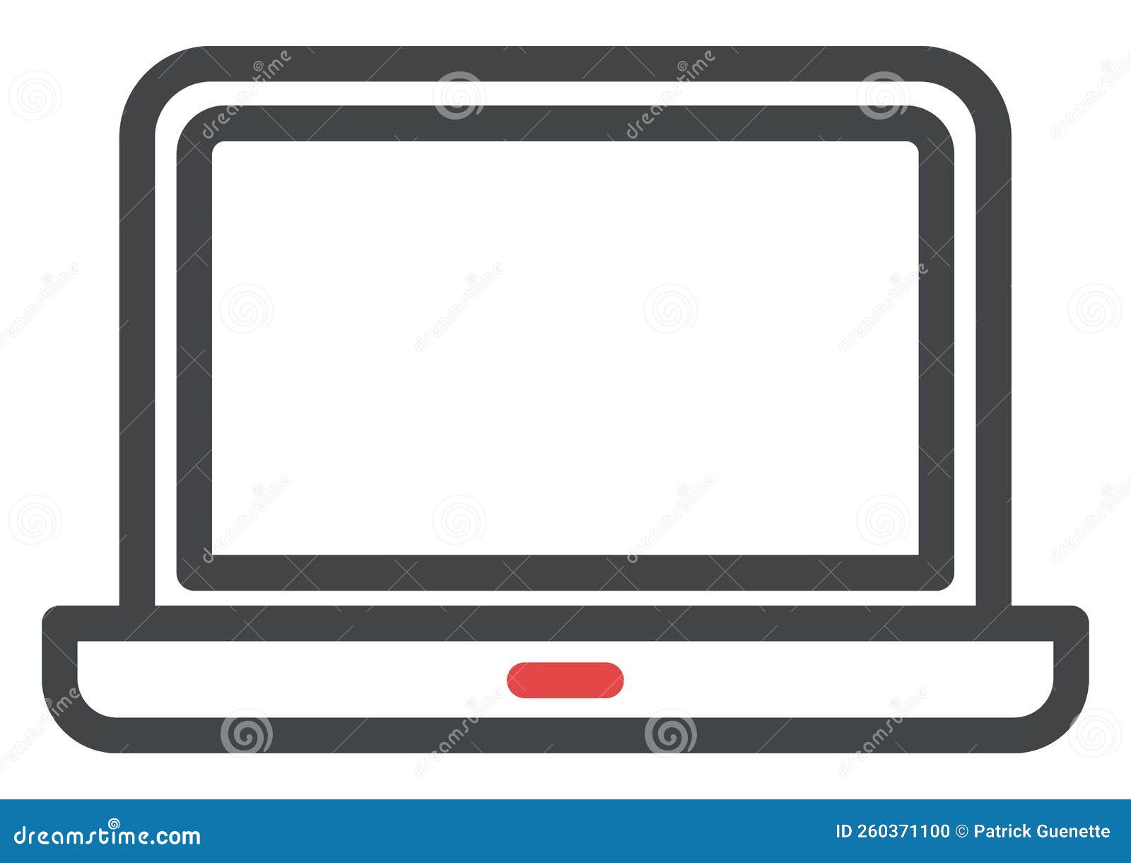 Office laptop, icon stock vector. Illustration of communication - 260371100