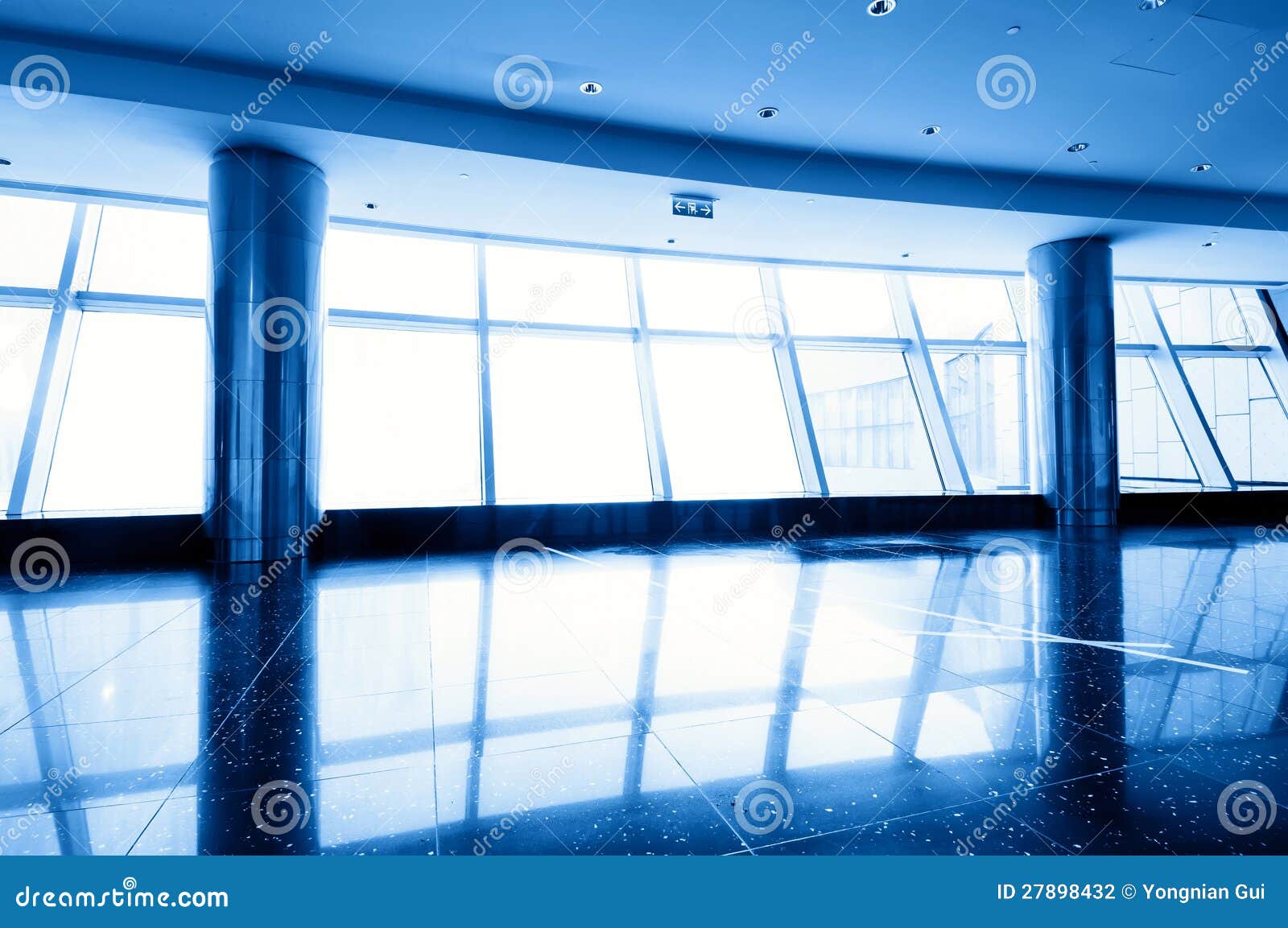 Office of the Large Windows Stock Photo - Image of design, business ...