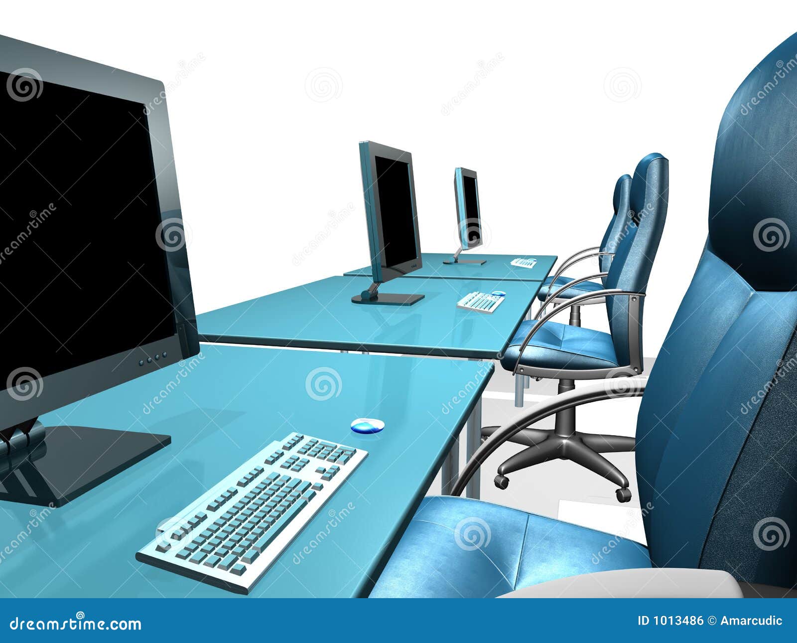 OFFICE LCD MONITOR stock illustration. Illustration of round - 1013486