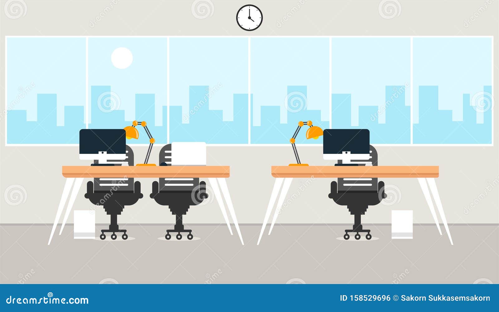 Office Learning and Teaching Work Using a Design Program Illustration ...