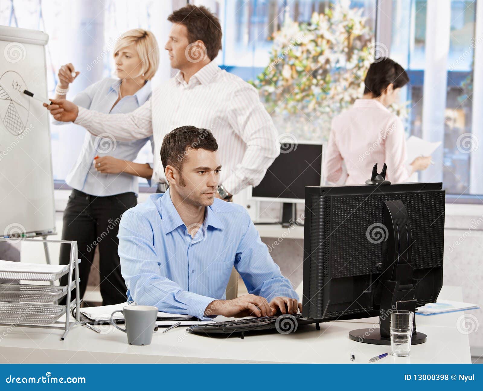 Office Life - Business People Working Stock Photo - Image of color ...