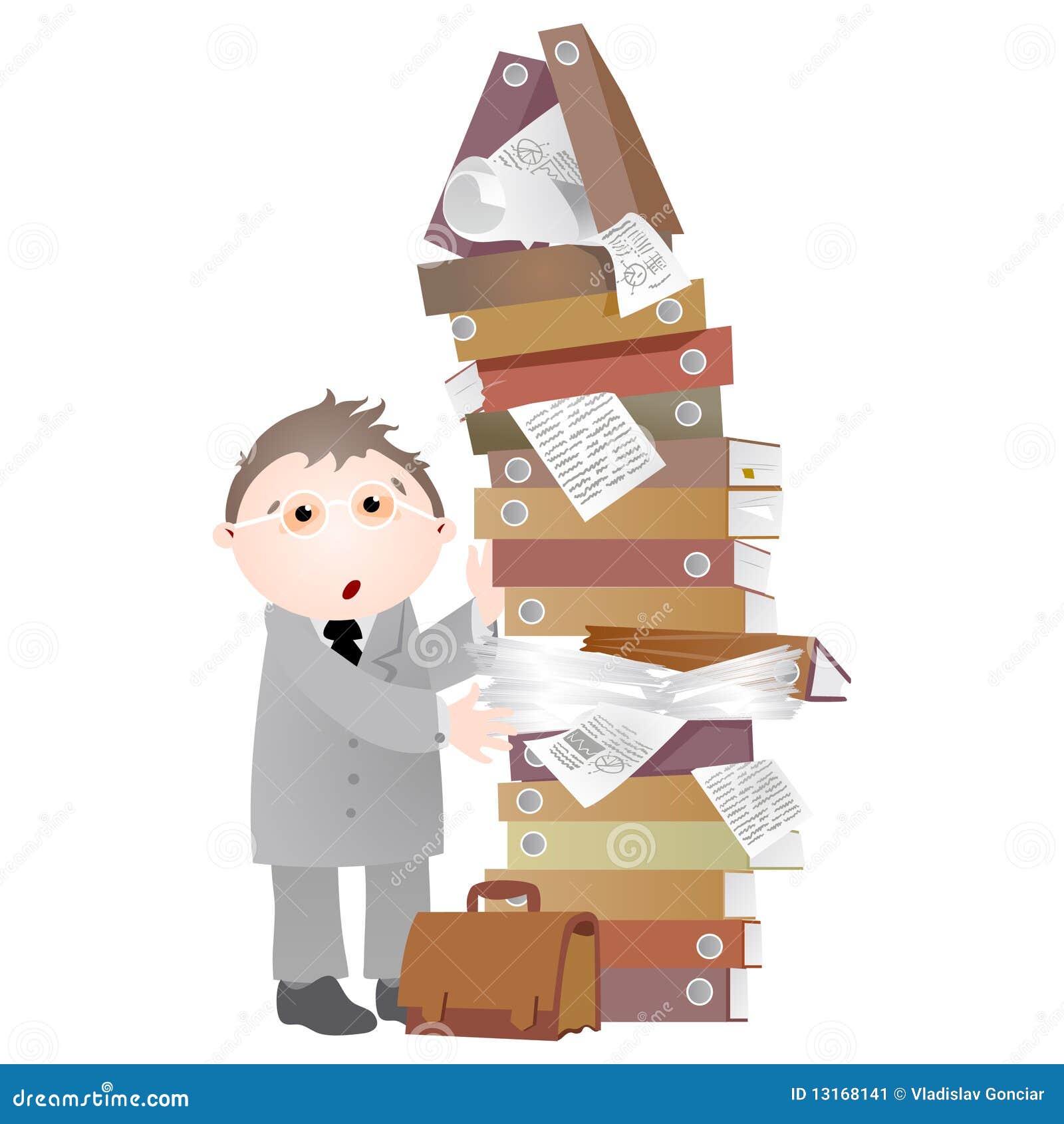 Office life - folders stock vector. Illustration of folder - 13168141