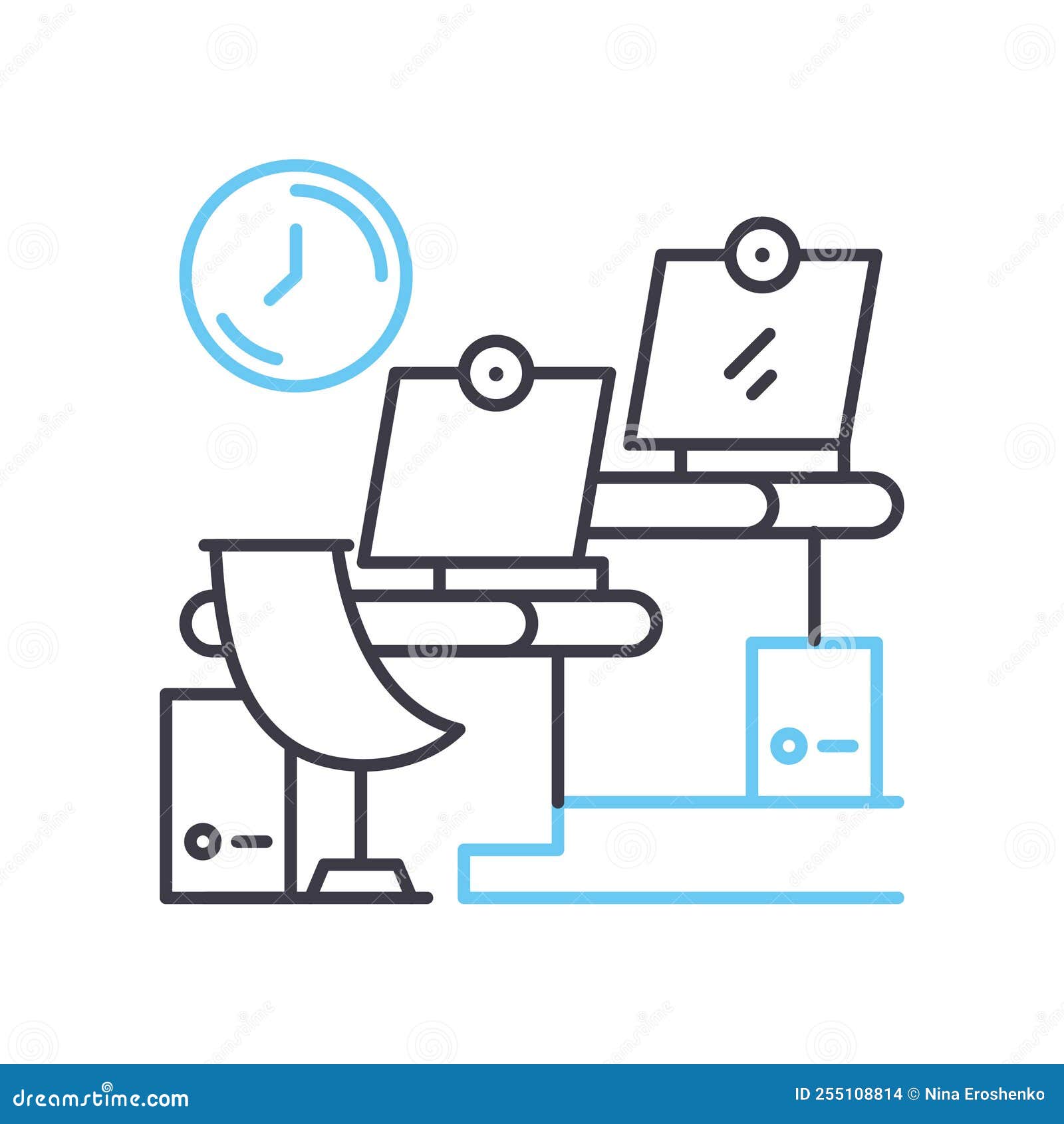 Office Line Icon, Outline Symbol, Vector Illustration, Concept Sign ...