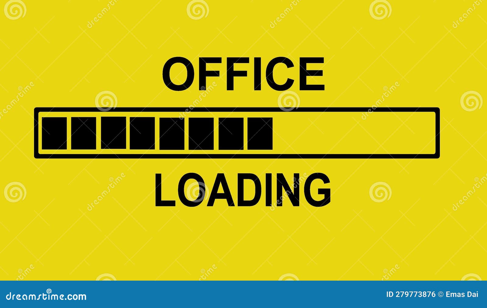 Office Loading with Yellow Background Stock Vector - Illustration of ...