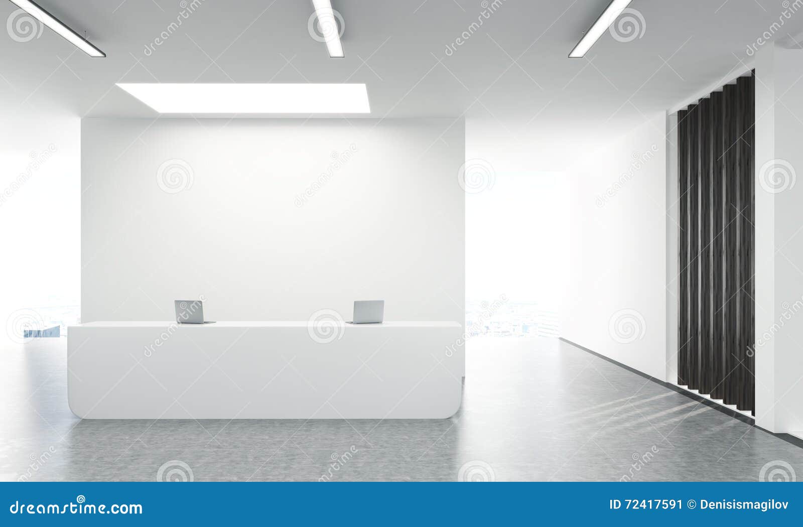 Office Lobby With A Reception Desk Stock Image | CartoonDealer.com ...