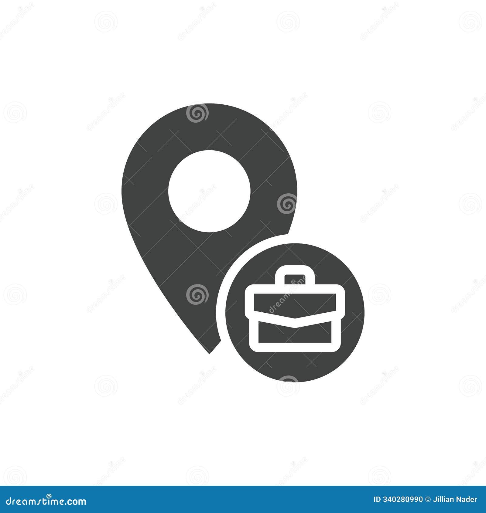 Office Location Pin Icon Simple Vector Symbol Stock Vector ...