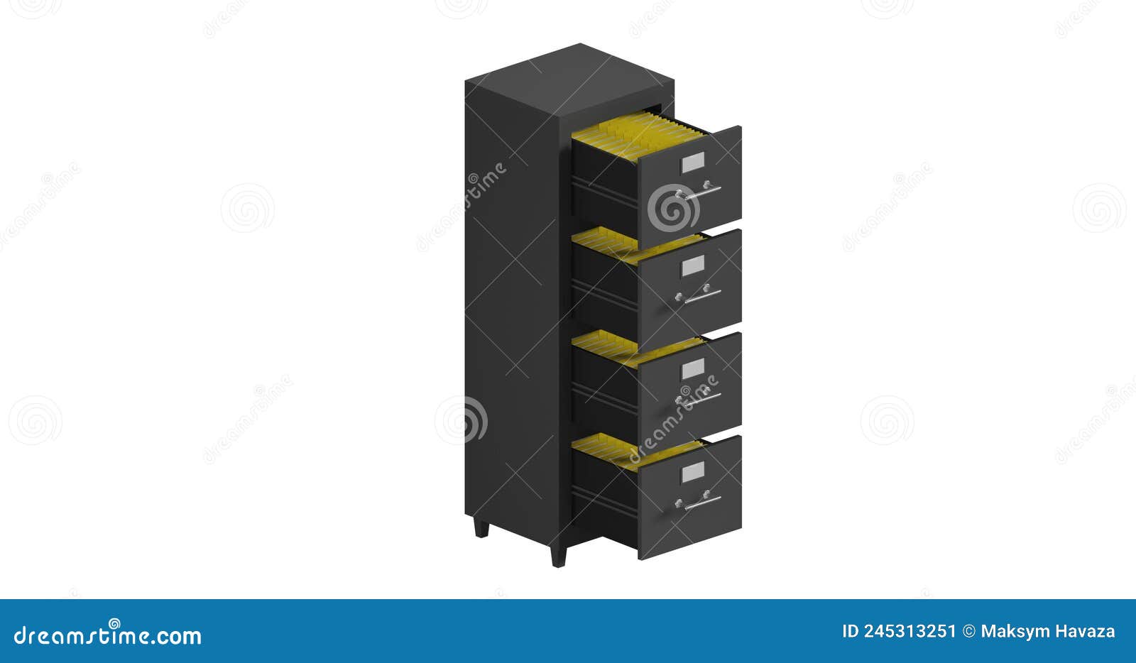Office Locker. 3d Animation of an Office Drawer with Important ...
