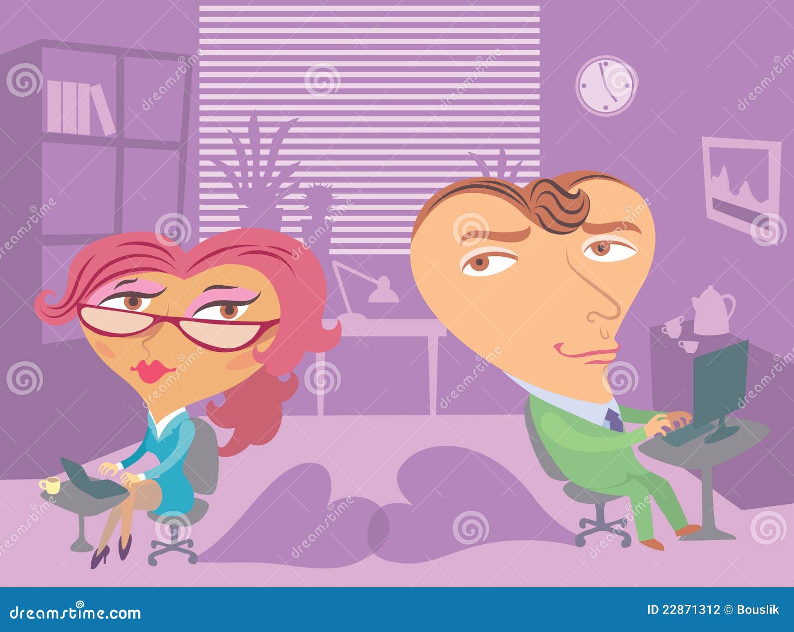 Office Love stock vector. Illustration of occupation - 22871312
