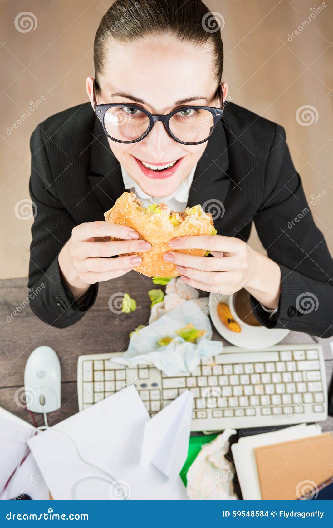Office lunch stock photo. Image of holding, corporate - 59548584