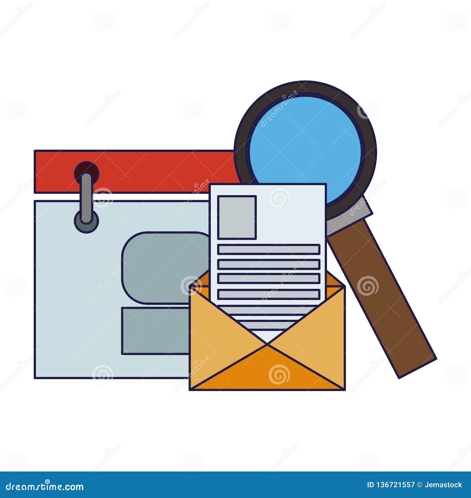 Office Mail Envelope and Email Stock Vector - Illustration of icon ...