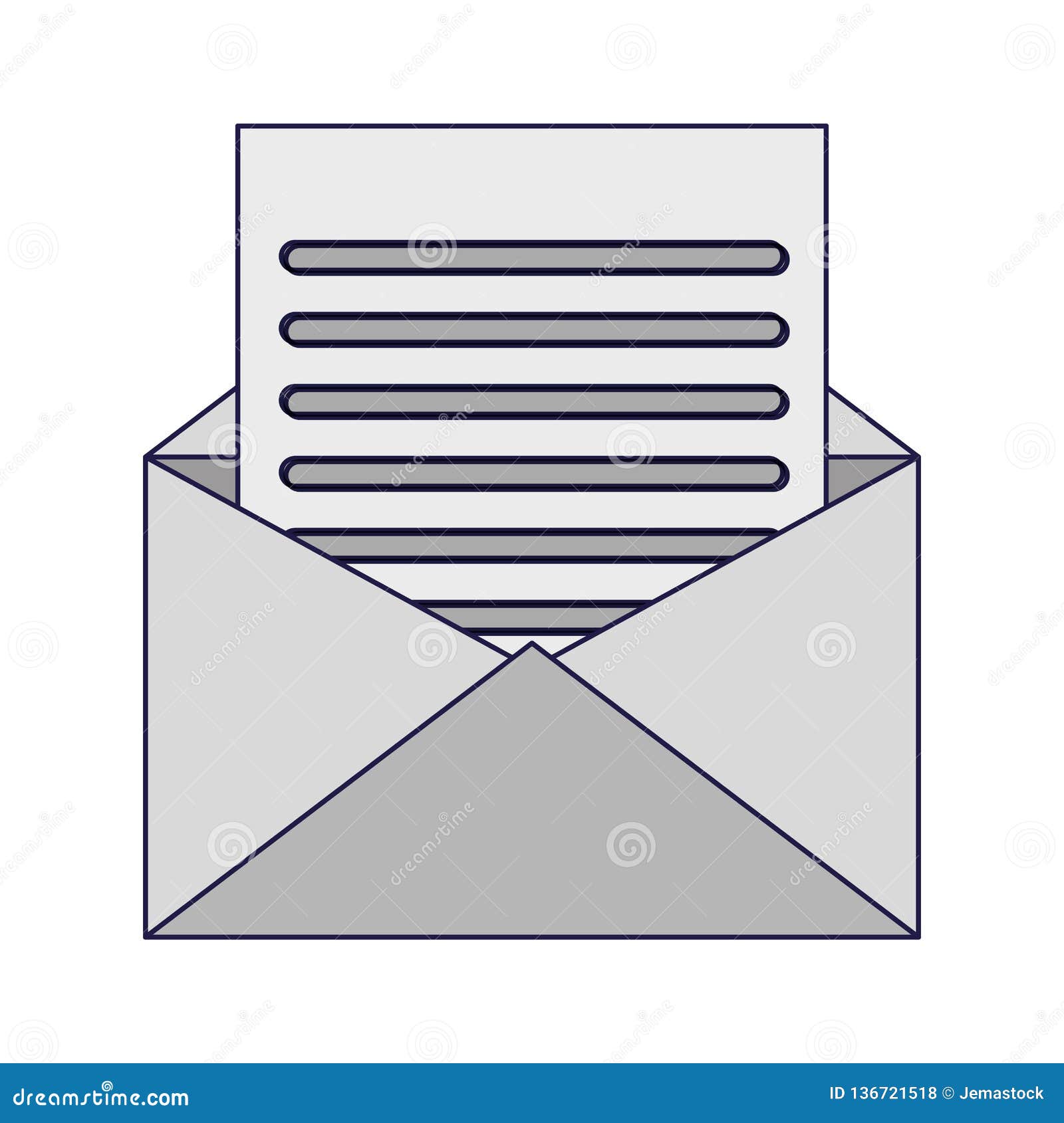 Office Mail Envelope and Email Stock Vector - Illustration of address ...