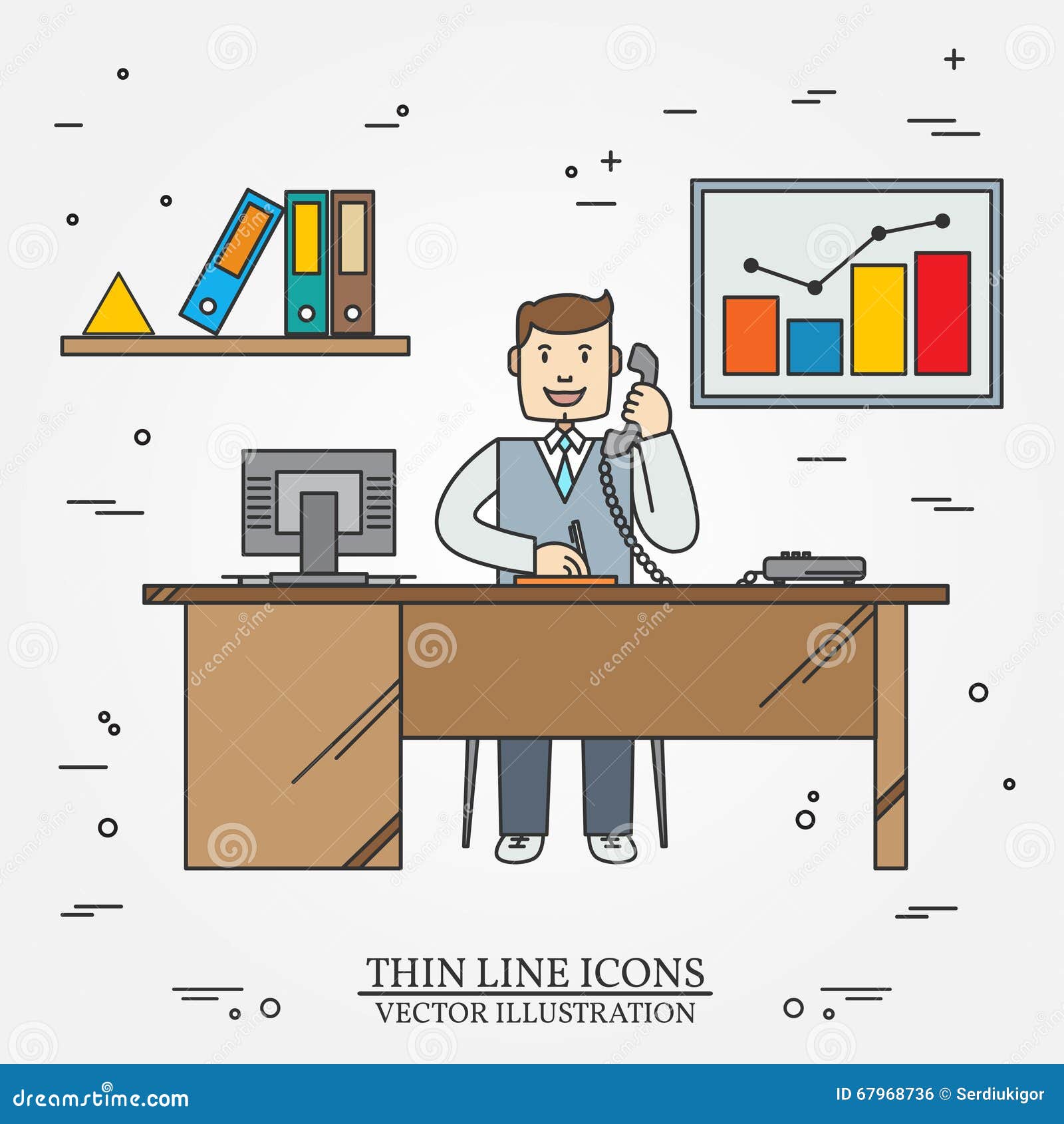 Office Man , Business Man. Thin Line Icon for Web and Mobile Stock ...