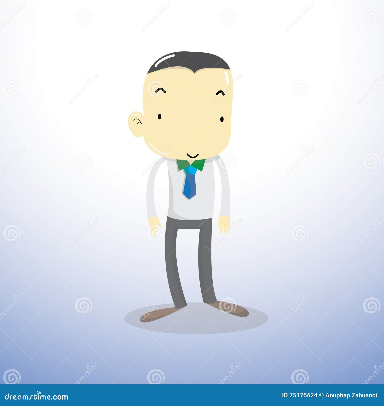 Office man stock vector. Illustration of business, cartoon - 75175624