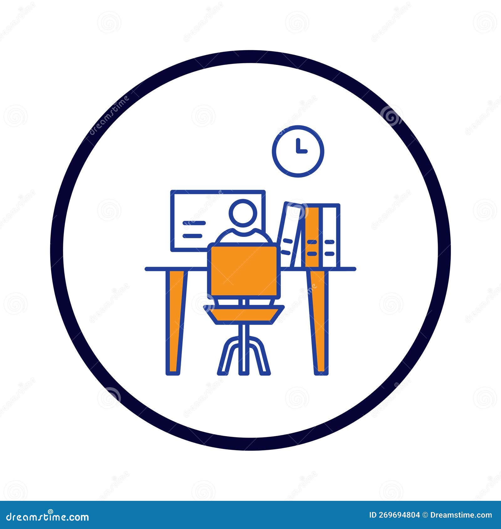 Office, Man, Chair, Table, Computer, Clock, Office Stuff Work on Time ...