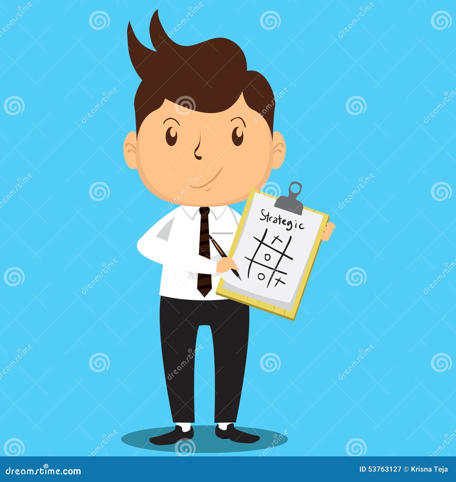 Office Man in Office, Write a Note Stock Vector - Illustration of write ...