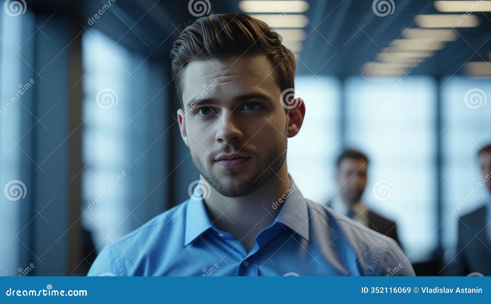 Office Man in Shirt in Front of Camera Stock Image - Image of face ...