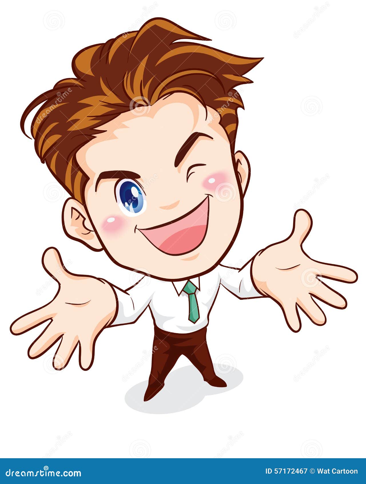 Office Man Surrender Action Stock Vector - Illustration of smile ...