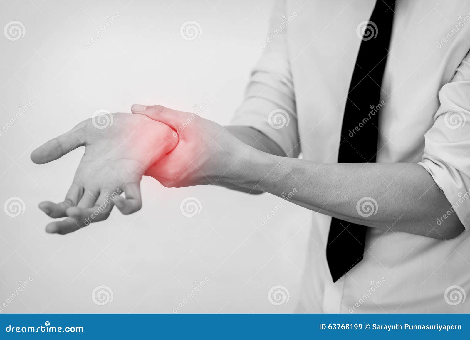 Office Man Touching Painful Wrist Stock Image - Image of illness, body ...
