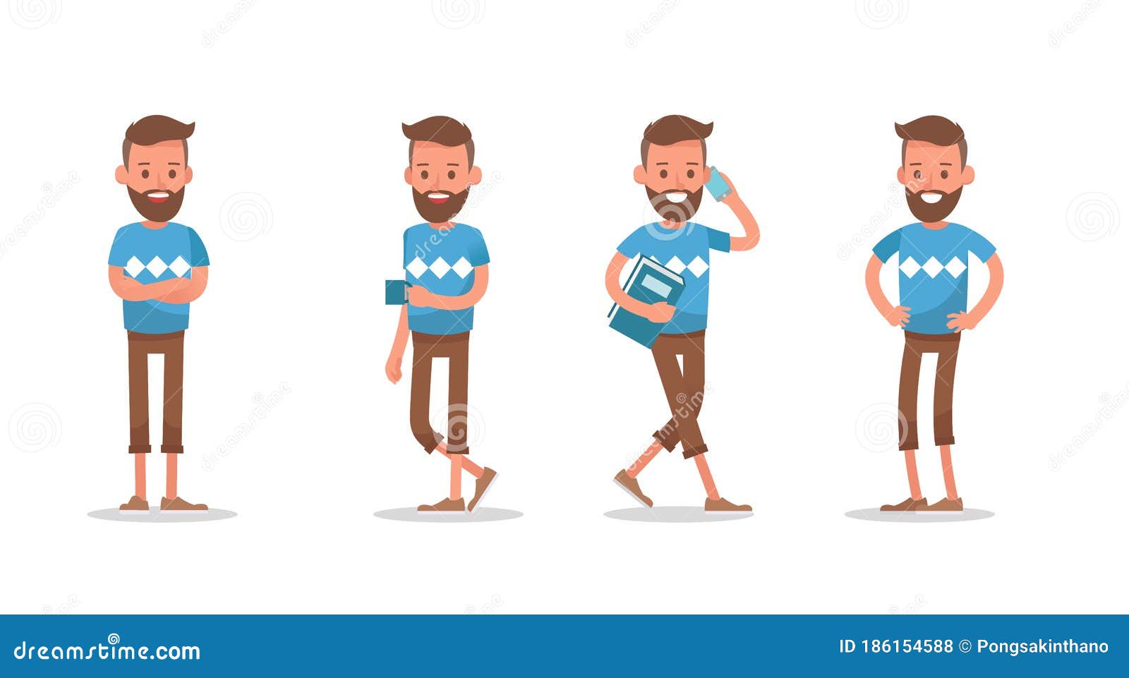 Office Man Worker Character Vector Design. No3 Stock Vector ...