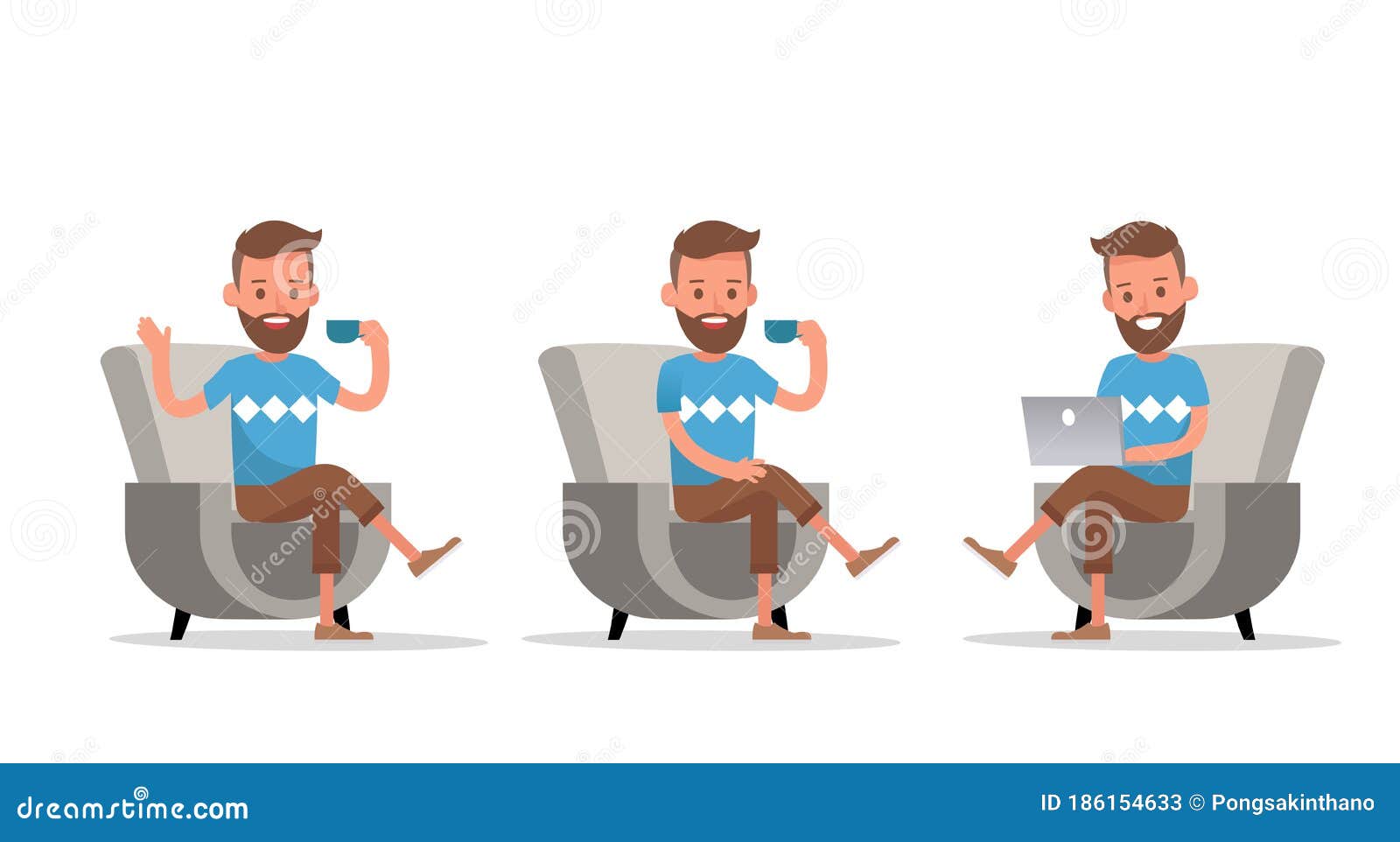 Office Man Worker Character Vector Design. No15 Stock Vector ...