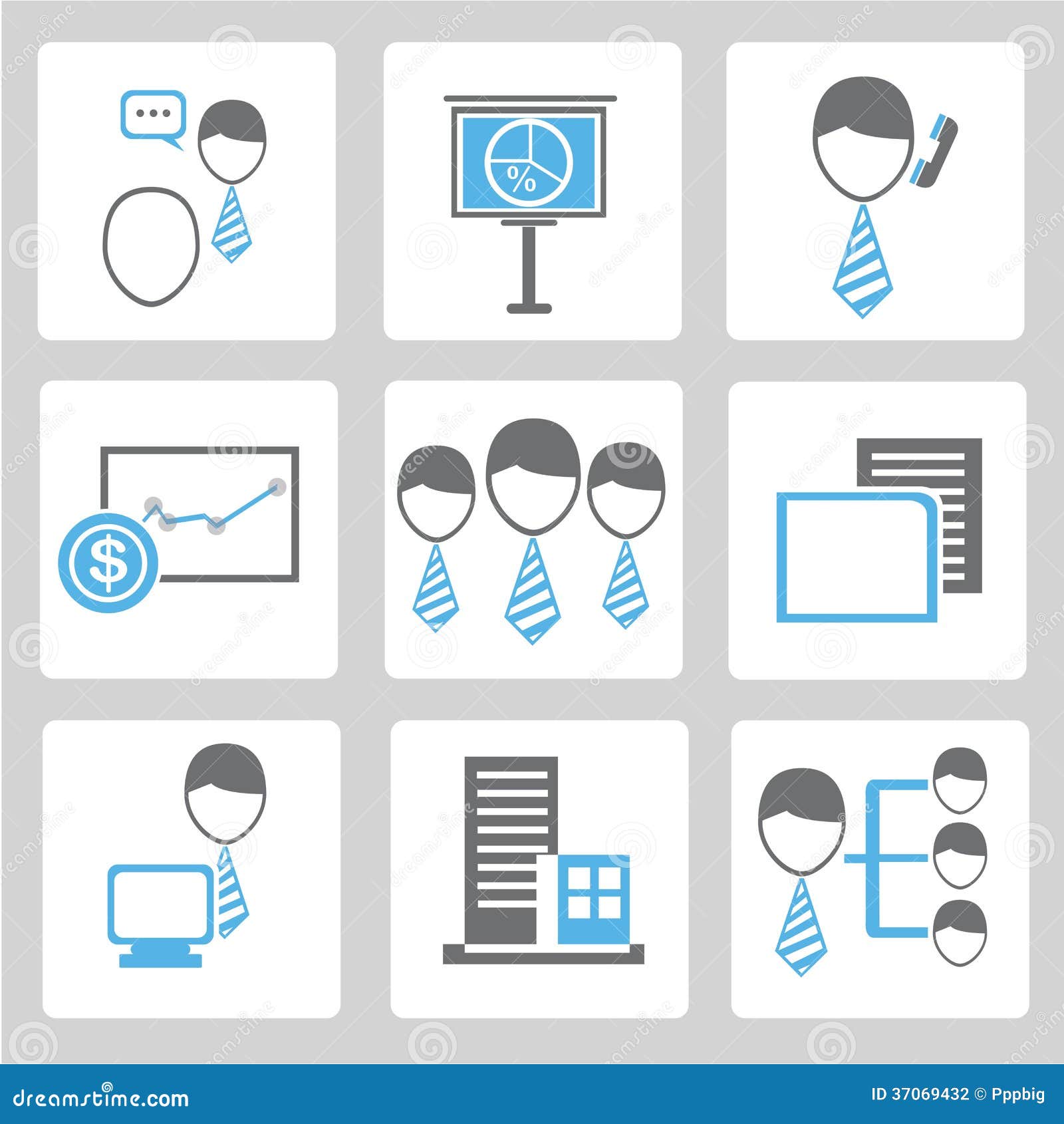 Office management icons stock illustration. Illustration of finance ...