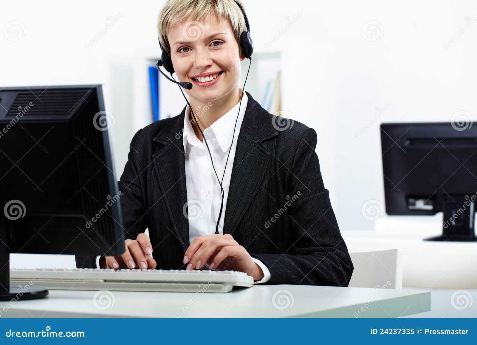 Office manager stock image. Image of office, center, expression - 24237335
