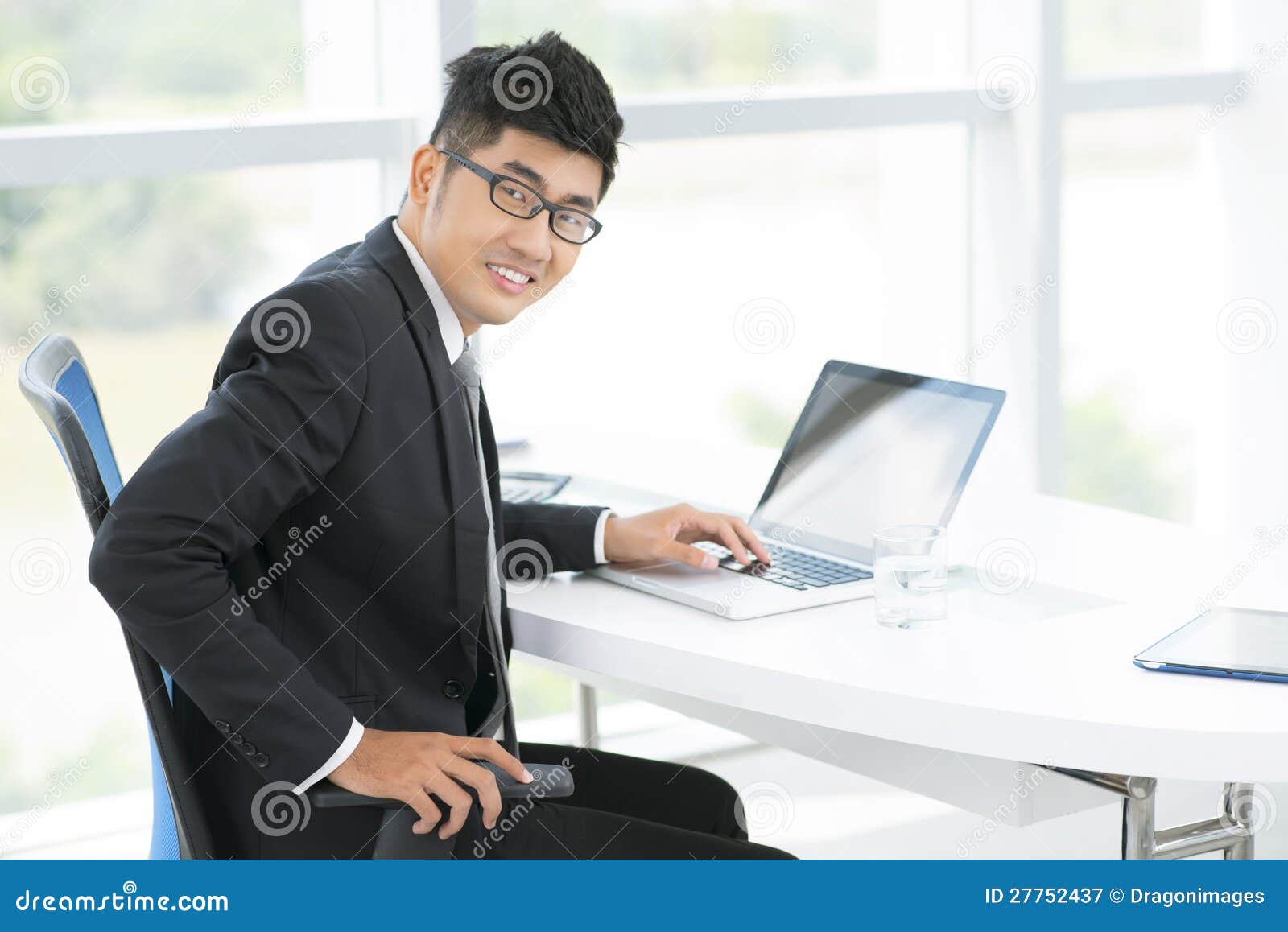 Office manager stock image. Image of clever, laptop, elegant - 27752437