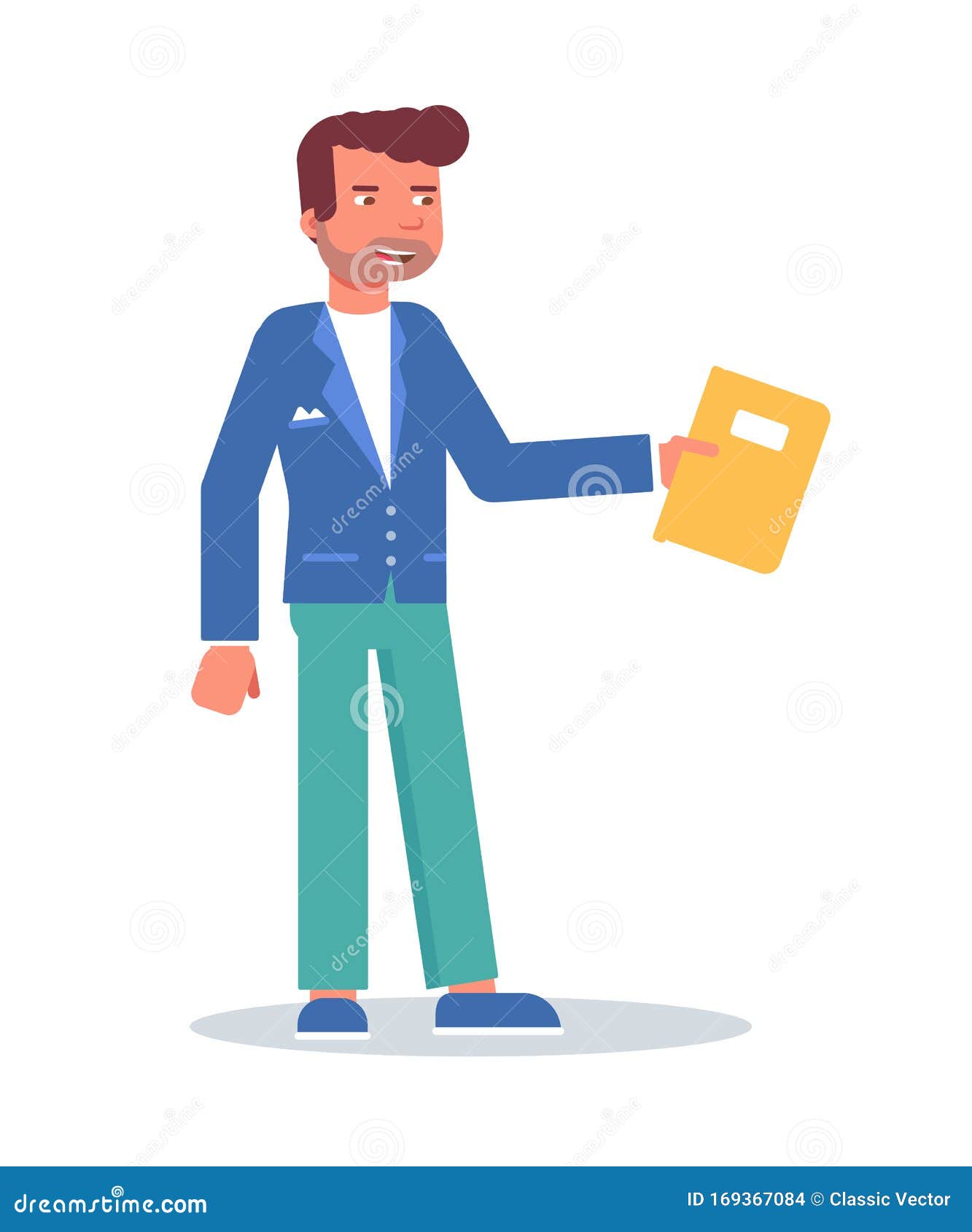 Office Manager Flat Vector Character Stock Vector - Illustration of ...