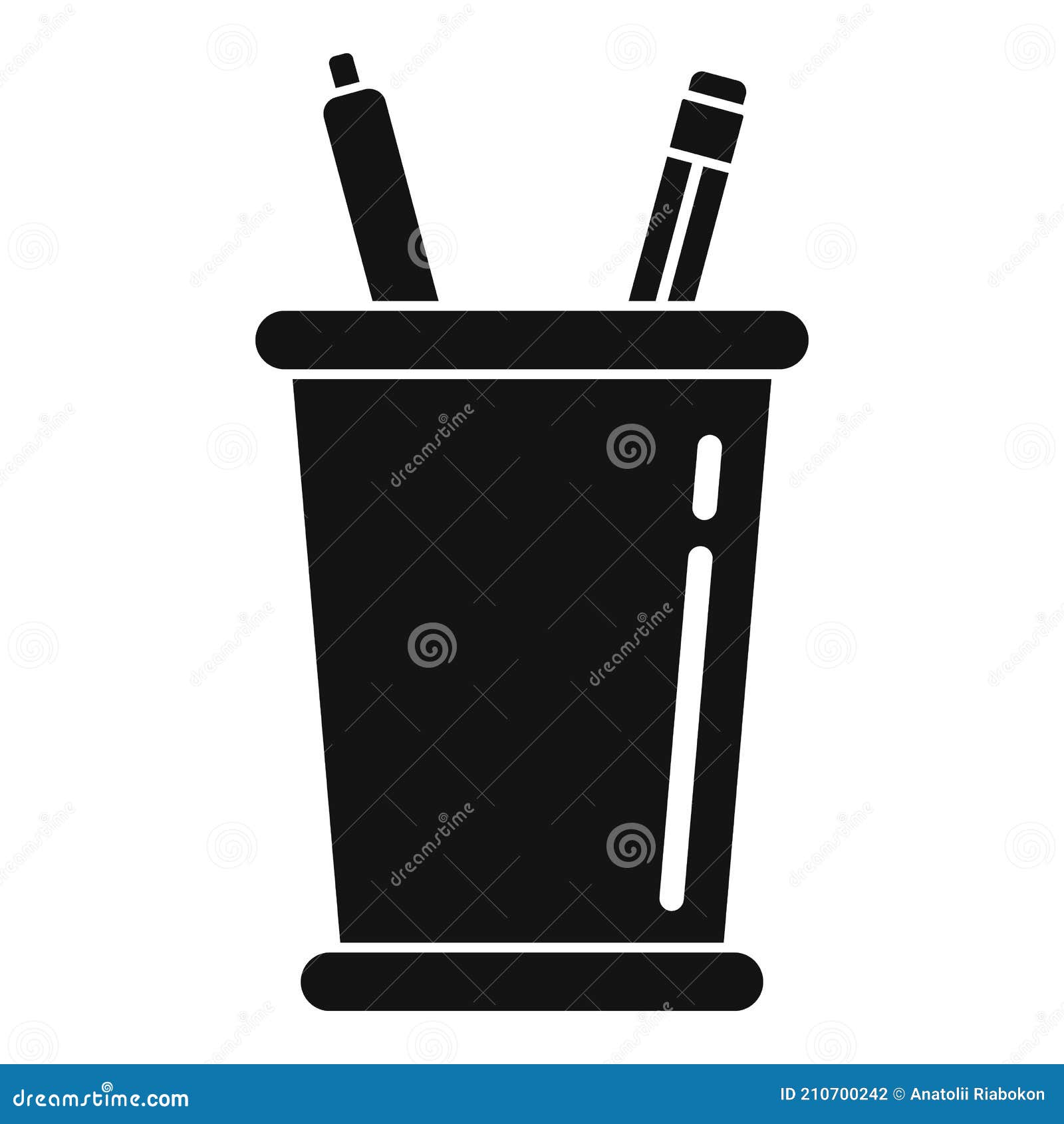 Office Manager Pens Icon, Simple Style Stock Vector - Illustration of ...